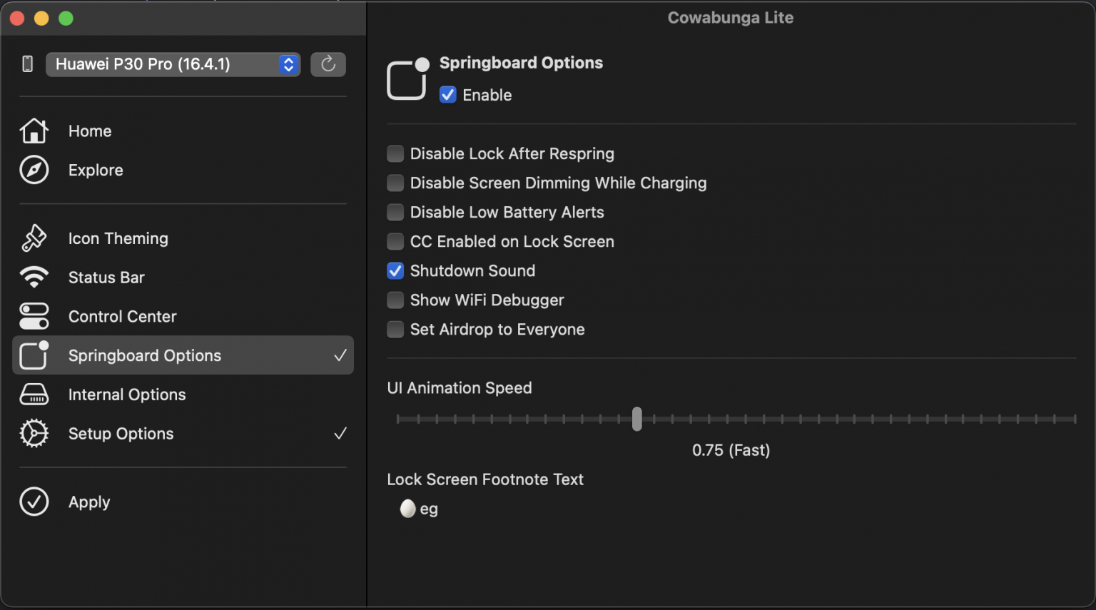 Cowabunga Lite 一款强大的iOS 15 + 美化增强自定制工具箱 – 玄烨品果