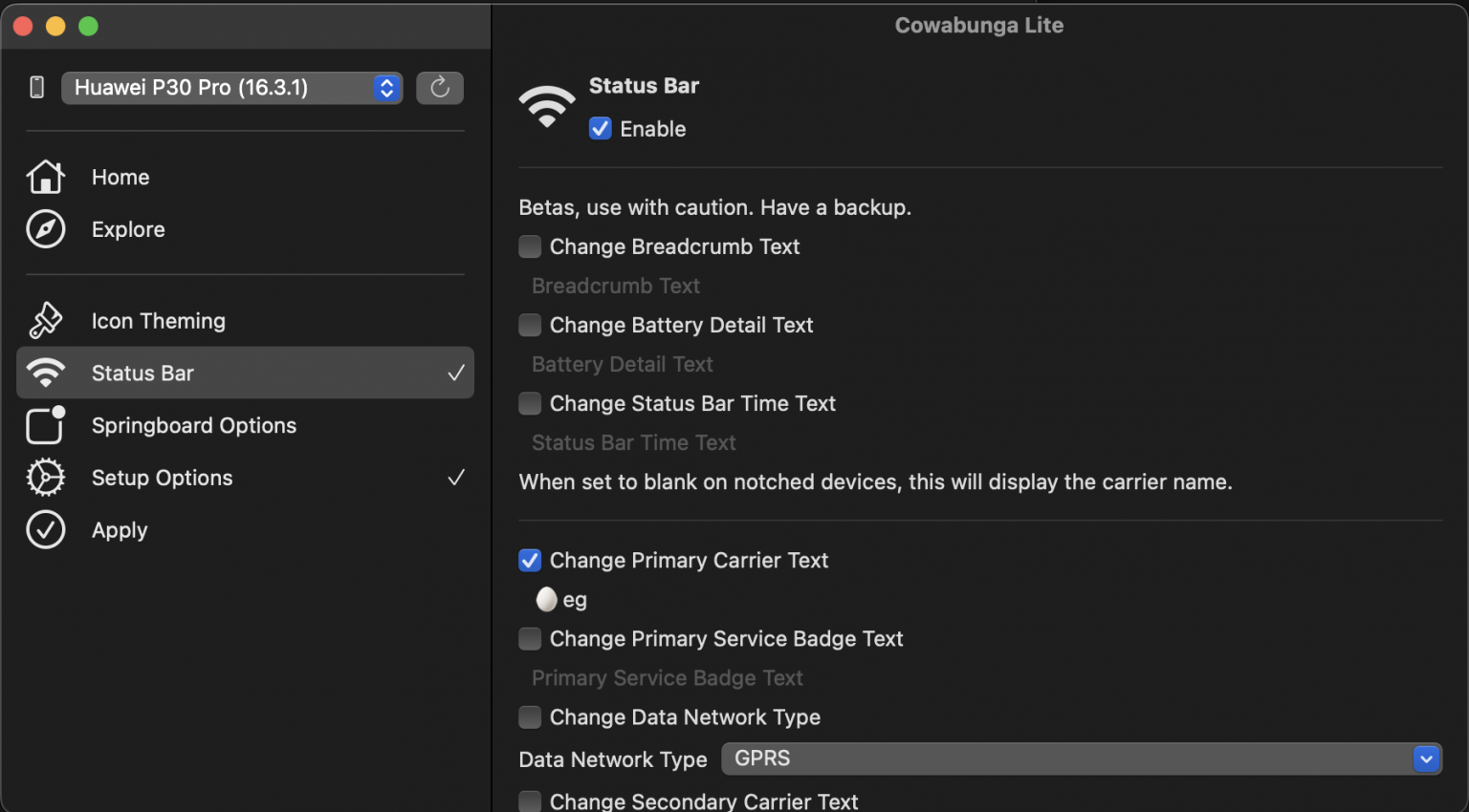 Cowabunga Lite 一款强大的iOS 15 + 美化增强自定制工具箱 – 玄烨品果